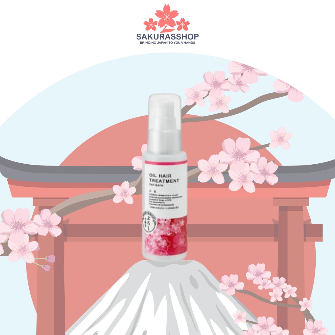 Yoroshi Oil Hair Treatment Hanakago – Japanese Hair Oil 80mL ...